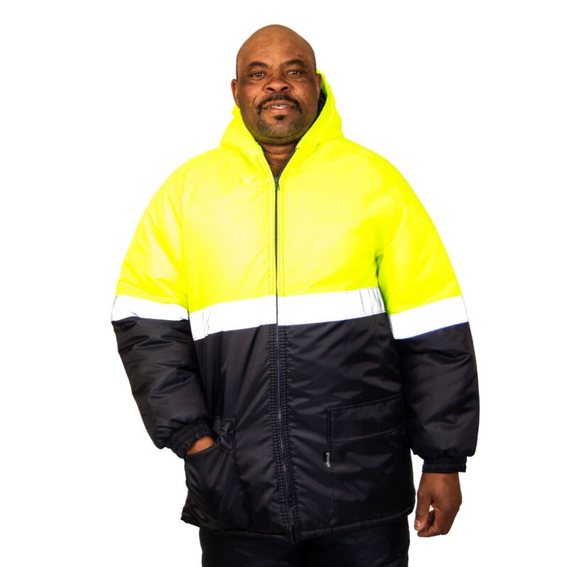 Reflective Lime grange Freezer Jacket - Consafe